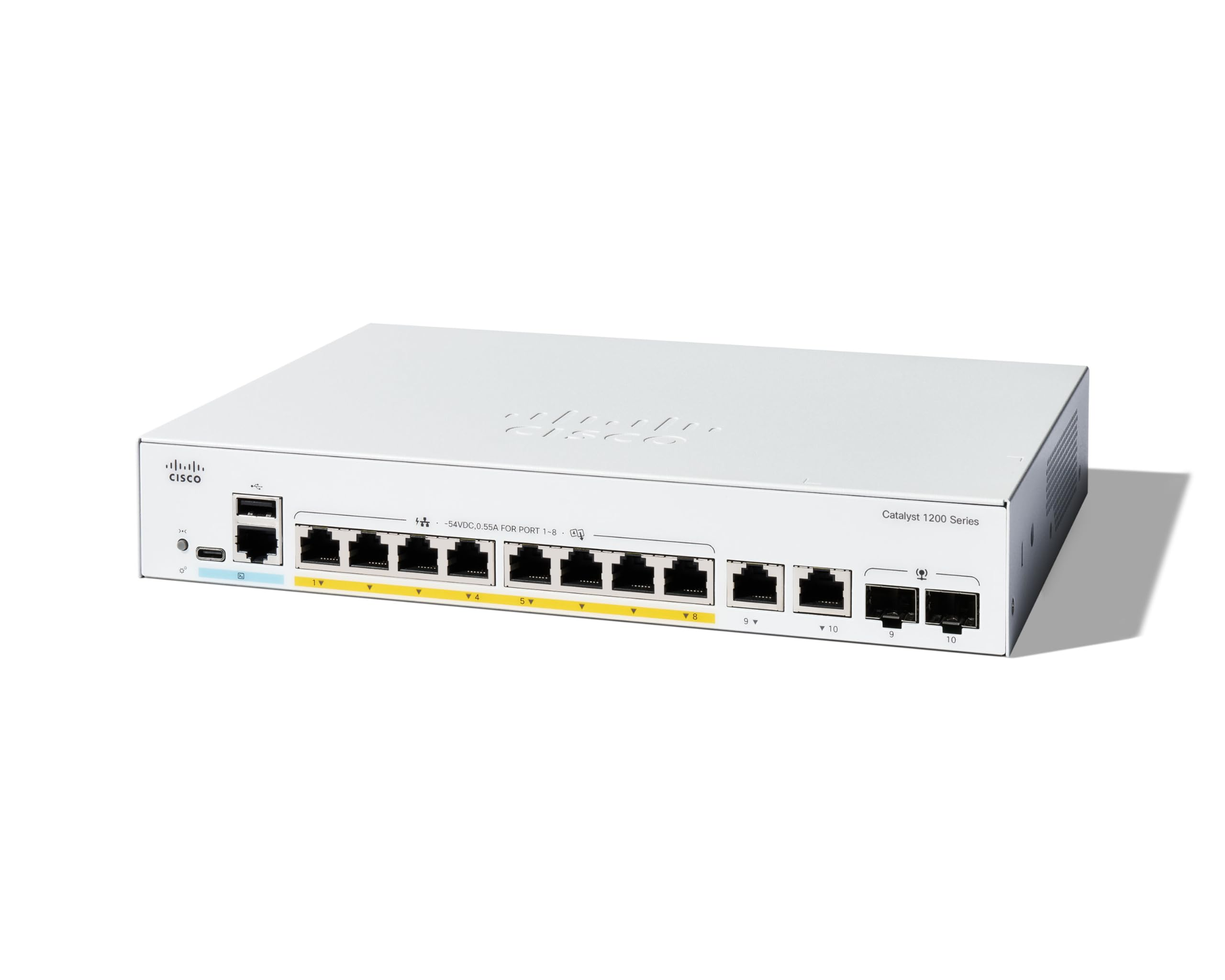 Switch Cisco C1200-8T-E-2G 8x 10/100/1000, 2x Gigabit copper/SFP combo ...